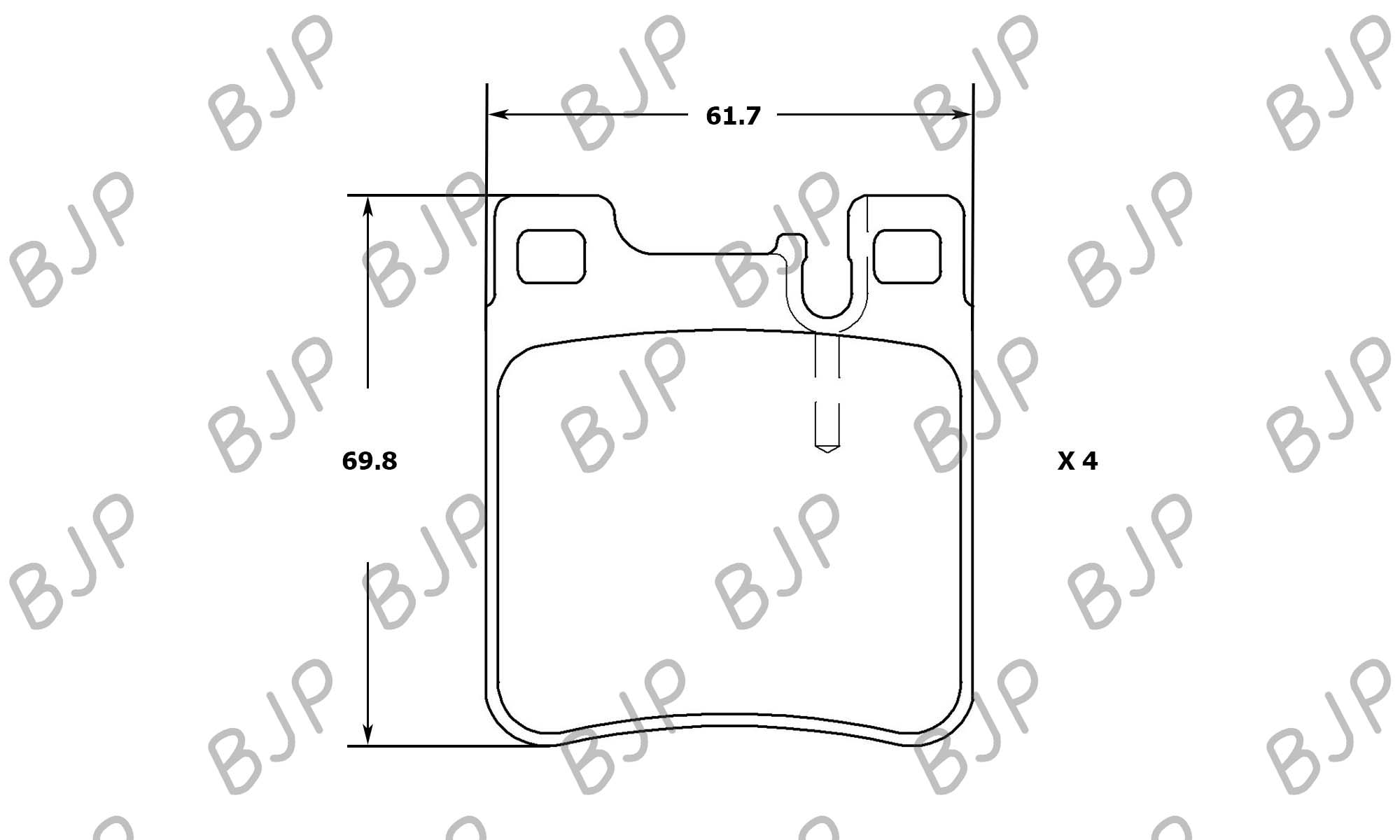 ผ้าเบรค MERCEDES BENZ S-CLASS (W140) [เมอร์เซเดส เบนซ์ เอส-คลาส (W140 ...