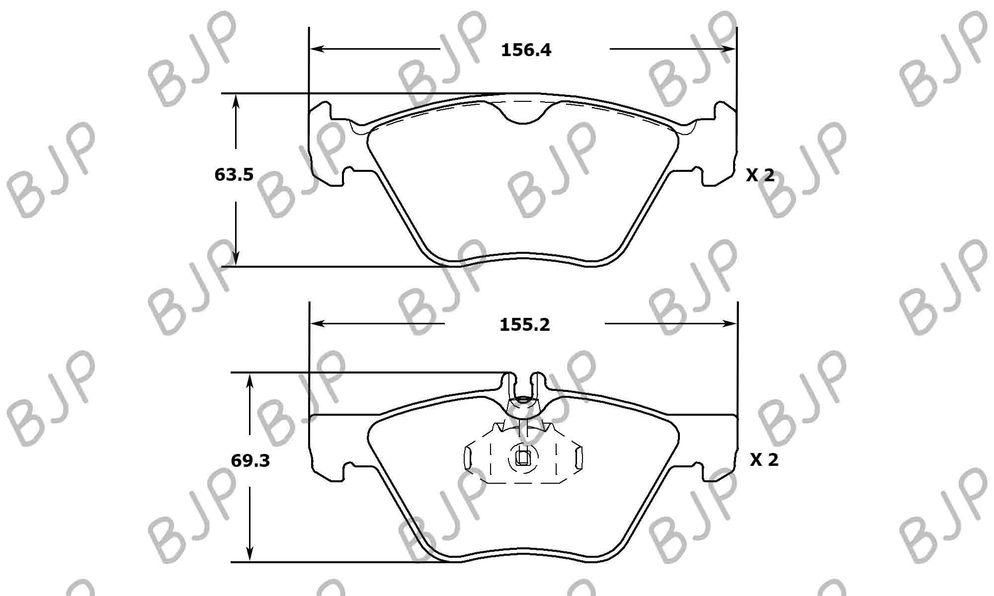ผ้าเบรค MERCEDES BENZ E-CLASS (W211) [เมอร์เซเดส เบนซ์ อี-คลาส (W211 ...