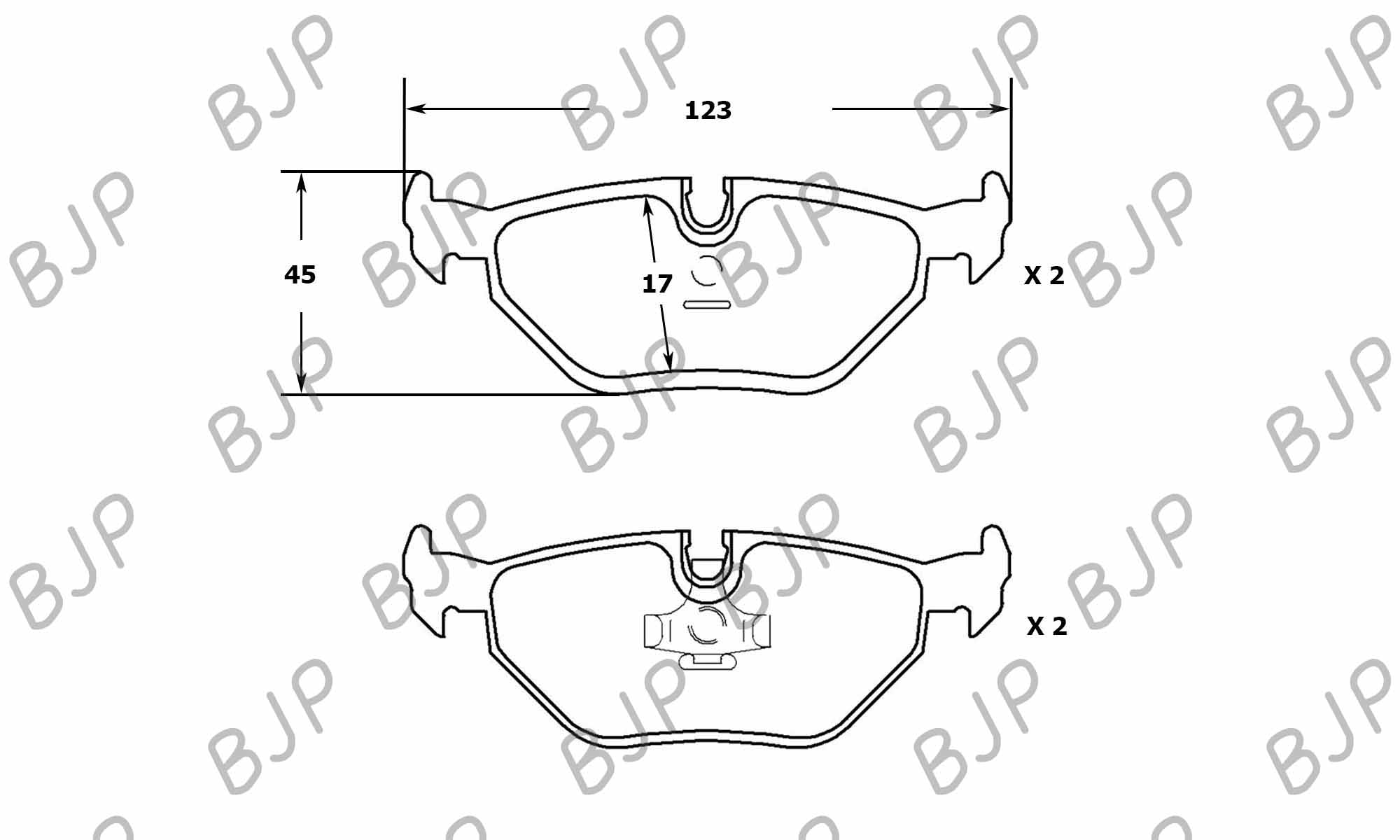 ผ้าเบรค BMW M3 Convertible (E36) [บีเอ็มดับเบิลยู เอ็ม3 คอนเวอร์ทิเบิล ...