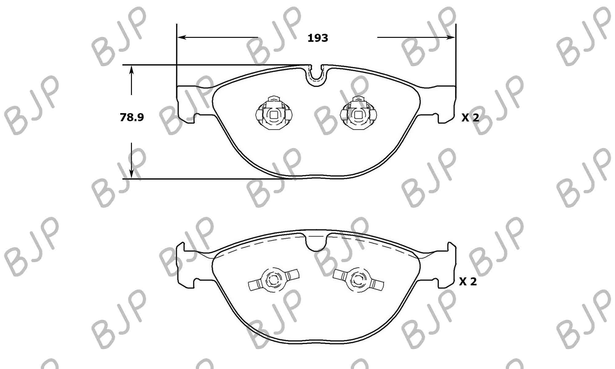 ผ้าเบรค BMW M6 (E63) [บีเอ็มดับเบิลยู เอ็ม6 (E63)] ปี 05-10 - BJP ...