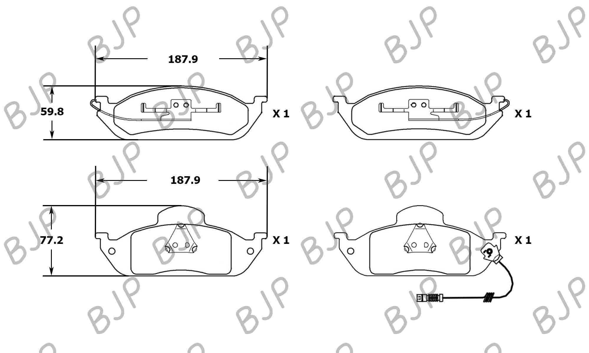 ผ้าเบรค MERCEDES BENZ ML-CLASS (W163) [เมอร์เซเดส เบนซ์ เอ็มแอล-คลาส ...