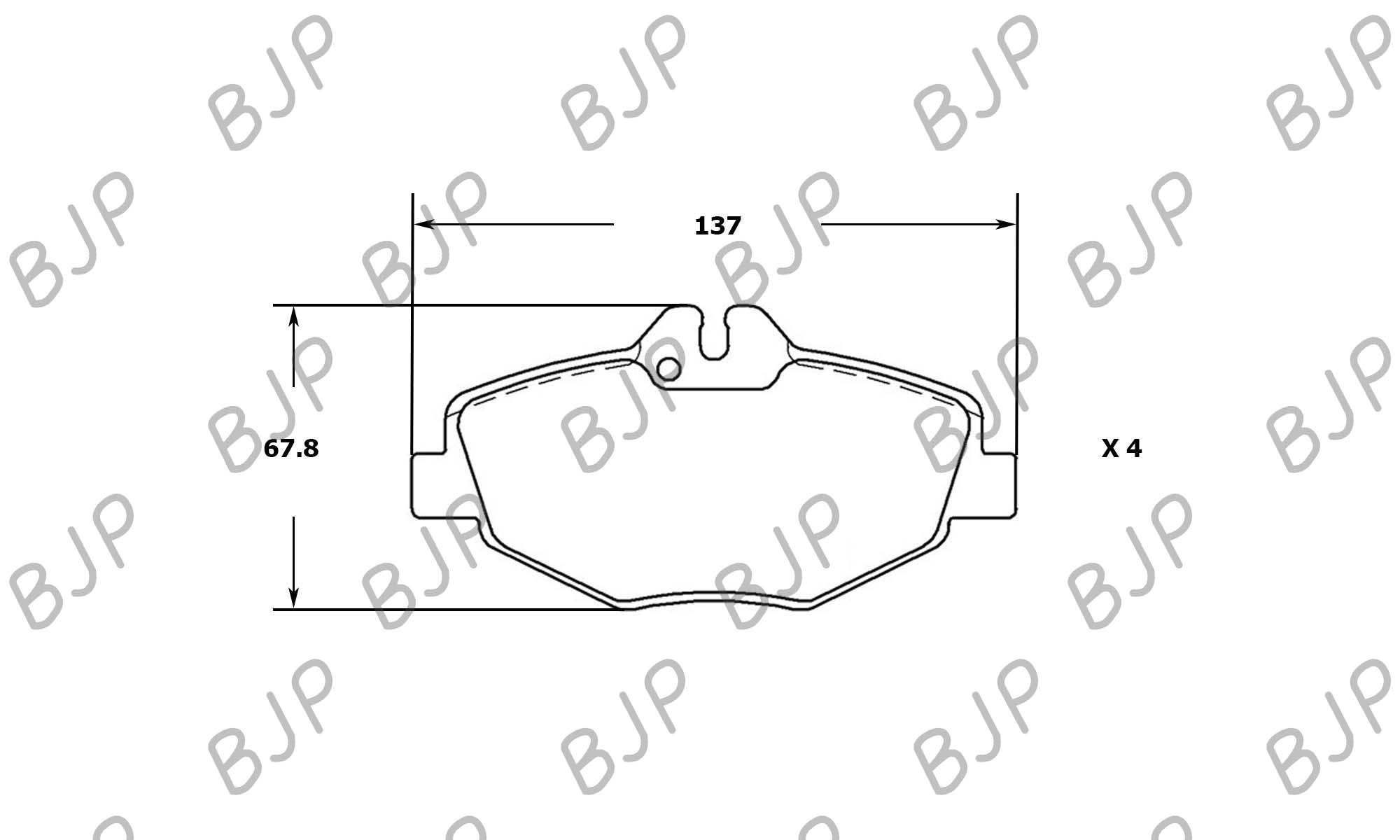 ผ้าเบรค MERCEDES BENZ E-CLASS (W211) [เมอร์เซเดส เบนซ์ อี-คลาส (W211 ...