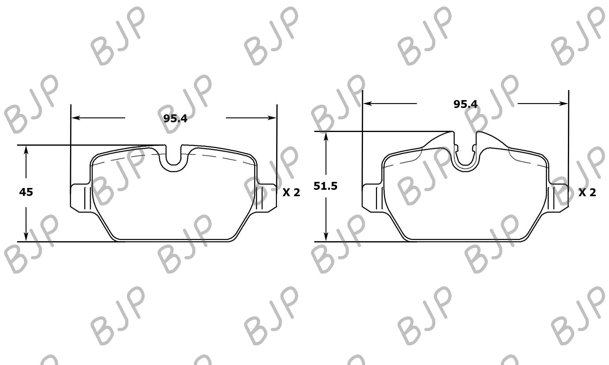 ผ้าเบรค BMW 3 Series (E90) [บีเอ็มดับเบิลยู ซีรีส์ 3 (E90)] ปี 04-11 ...
