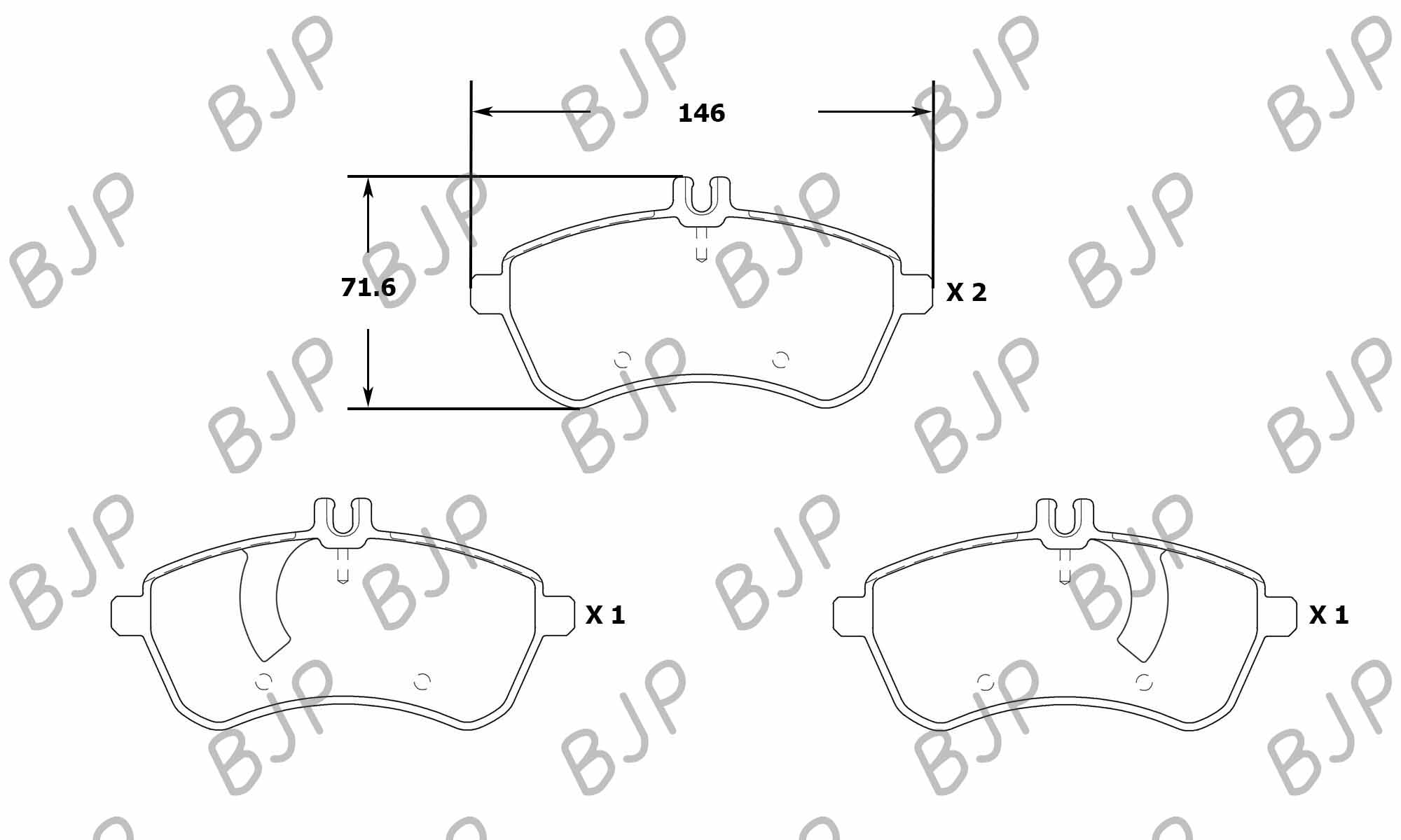 ผ้าเบรค MERCEDES BENZ E-CLASS (W211) [เมอร์เซเดส เบนซ์ อี-คลาส (W211 ...