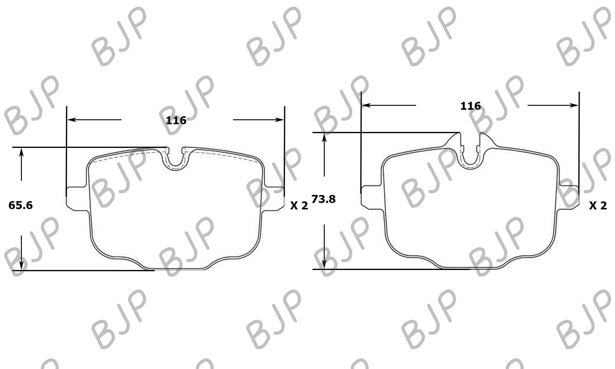 ผ้าเบรค BMW 6 Series Gran Turismo (G32) [บีเอ็มดับเบิลยู ซีรีส์ 6 ...