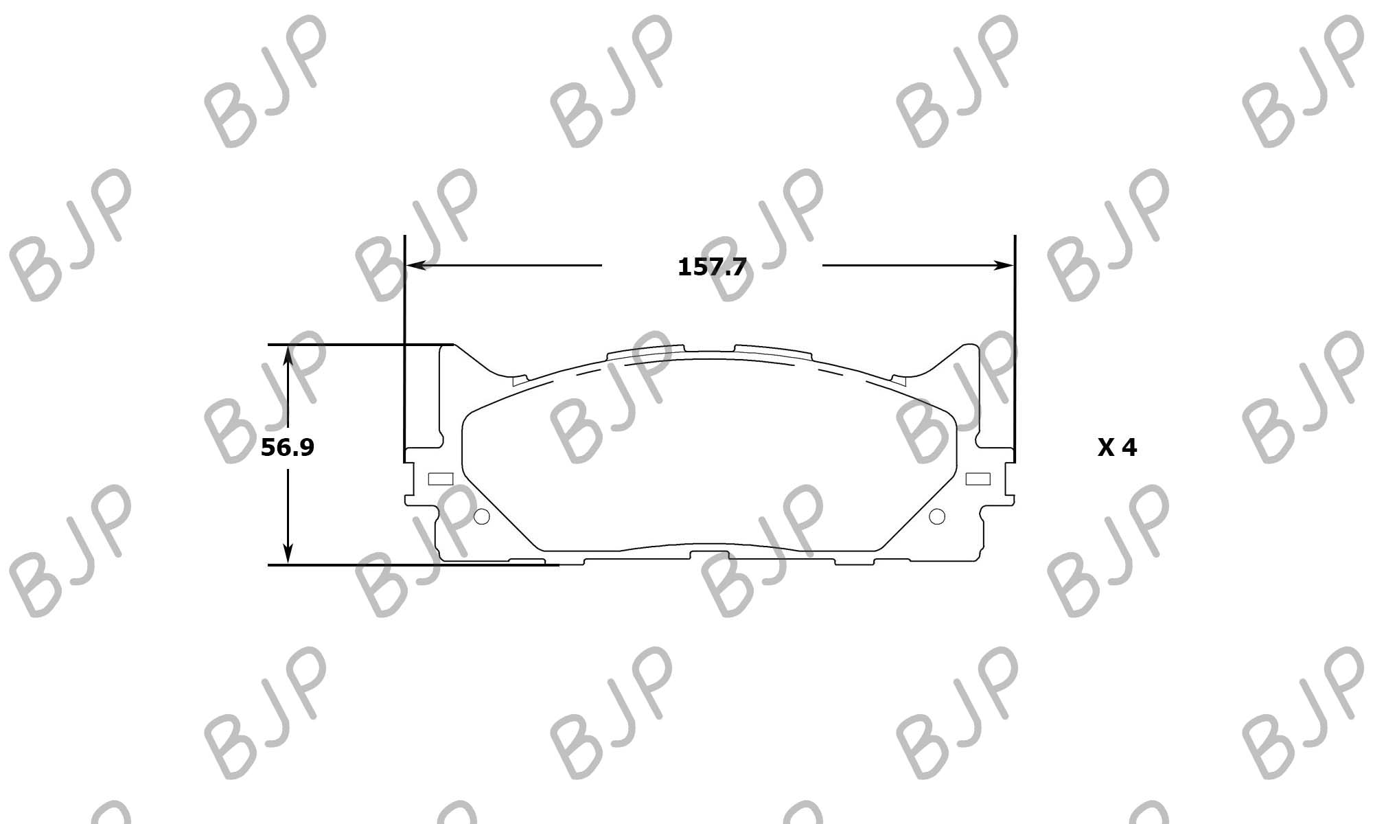 ผ้าเบรค LEXUS ES (_V6_) [เล็กซัส อีเอส (_V6_)] ปี 12-> - BJP (THAILAND)